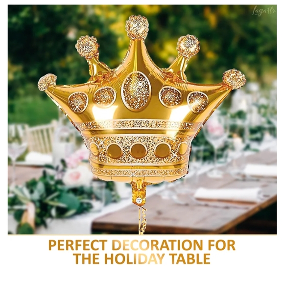 Party Supplies | Princeprincess Balloons Foil Crown Balloons Gold 382 X ...